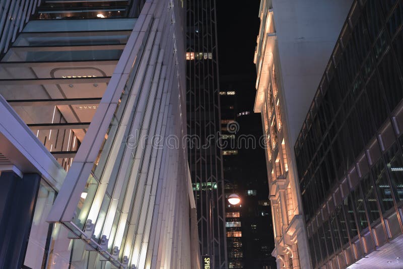 The Night View at Central, Hong Kong 3 Sept 2021 Editorial Photo ...