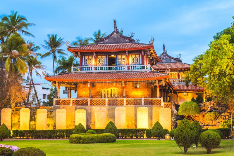 Night View of Chihkan Tower in Tainan, Taiwan Stock Image - Image of ...