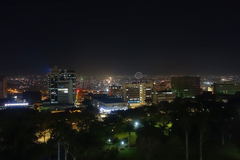 Night View of the City of Kampala Editorial Photography - Image of ...