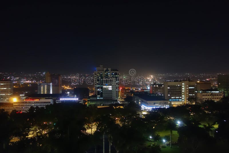 Night View of the City of Kampala Editorial Stock Photo - Image of ...