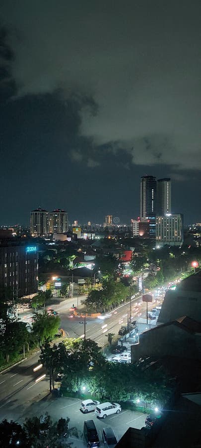 Night View City in Surabaya Indonesia Editorial Stock Image - Image of ...