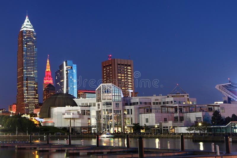 Night View in Cleveland, Ohio Stock Image - Image of urban, ohio: 77511203