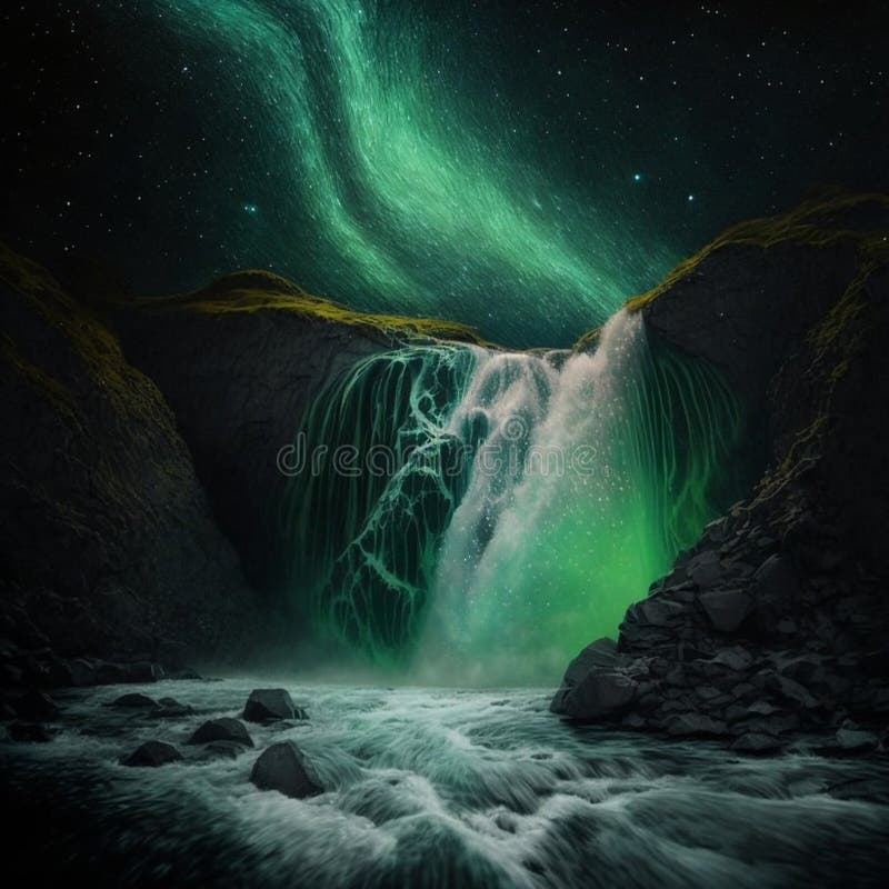 Night View with Colored Lights, Maze Scene with Galaxy Sky, Darkness ...