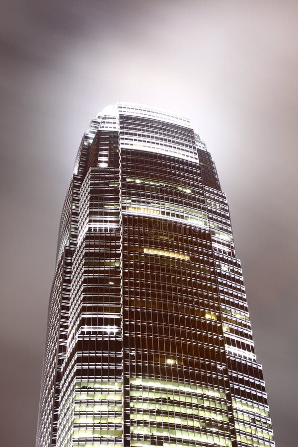 Night View of Commercial Building Stock Image - Image of architecture ...