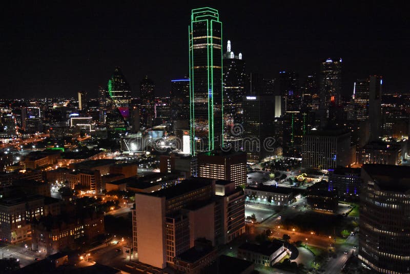 Night View of Dallas, Texas Editorial Stock Photo - Image of ...