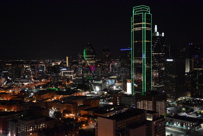 Night View of Dallas, Texas Editorial Photo - Image of building ...