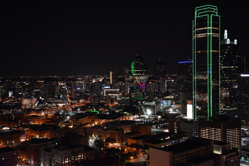 Night View of Dallas, Texas Editorial Stock Photo - Image of ...