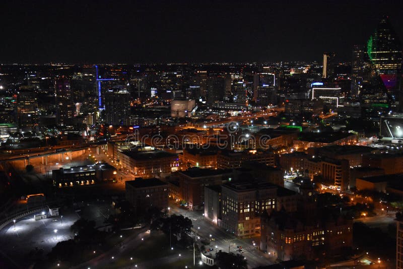 Night View of Dallas, Texas Editorial Photography - Image of exterior ...