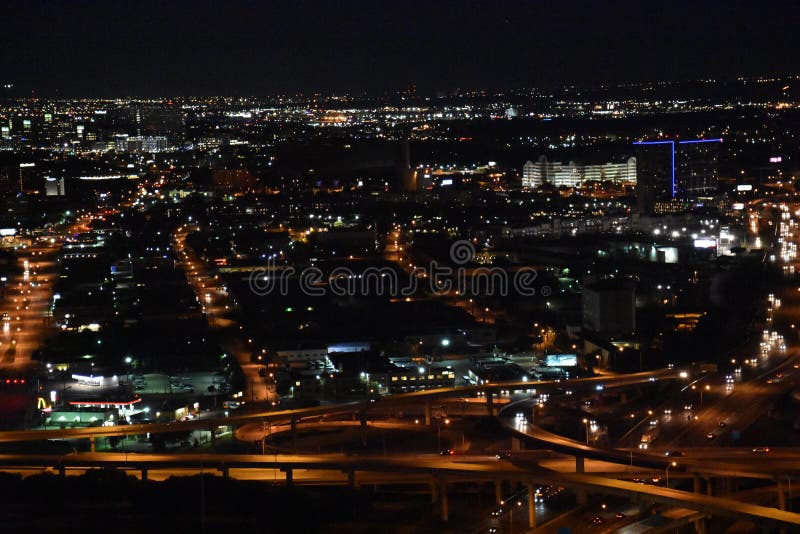 Night View of Dallas, Texas Editorial Stock Image - Image of attraction ...