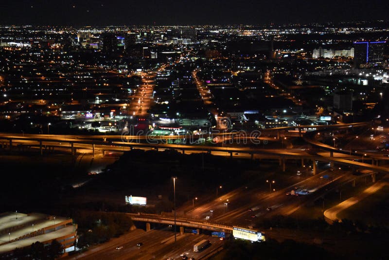 Night View of Dallas, Texas Editorial Image - Image of area, cityscape ...