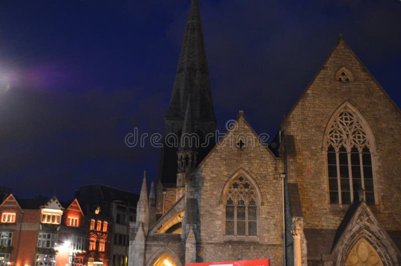 Night view of Dublin stock photo. Image of tour, irish - 95327434
