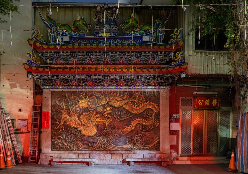 Night View of the Historical Puji Temple Editorial Photography - Image ...