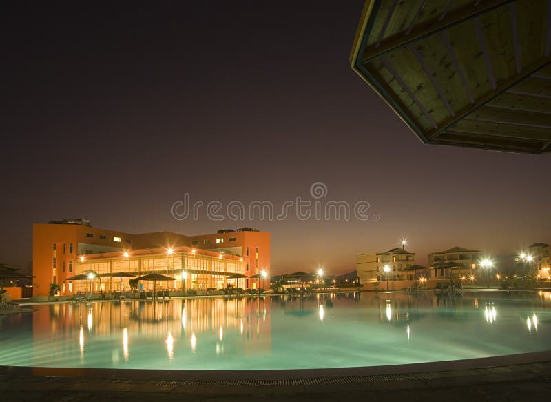 Night view on hotel stock image. Image of palazzo, design - 1596679