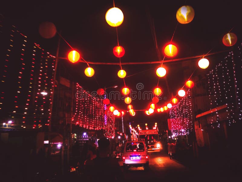 Night View in India during Festivals Editorial Image - Image of india ...