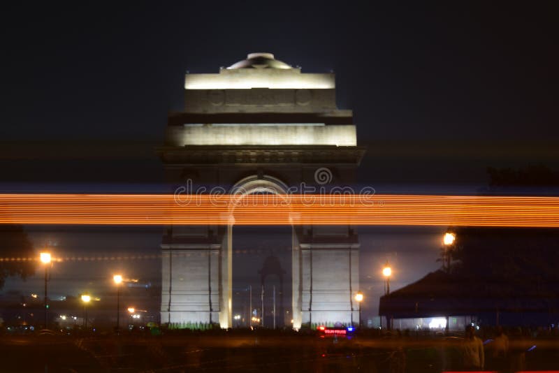 Night View of India Gate in Delhi India, India Gate Full View during ...