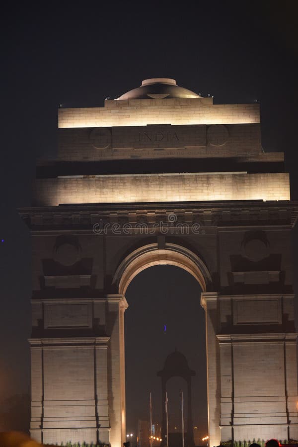 Night View of India Gate in Delhi India, India Gate Full View during ...