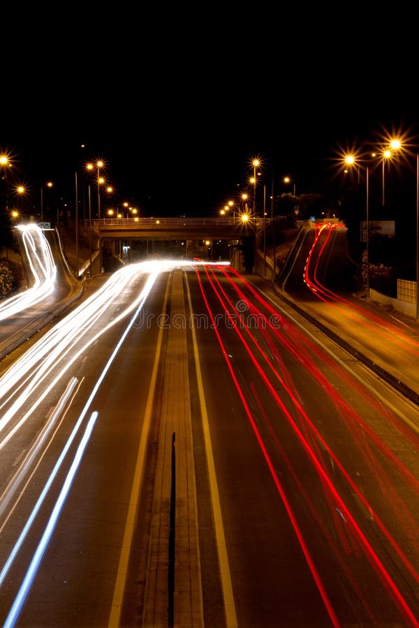 Intense trail lights stock image. Image of light, exposure - 105997623