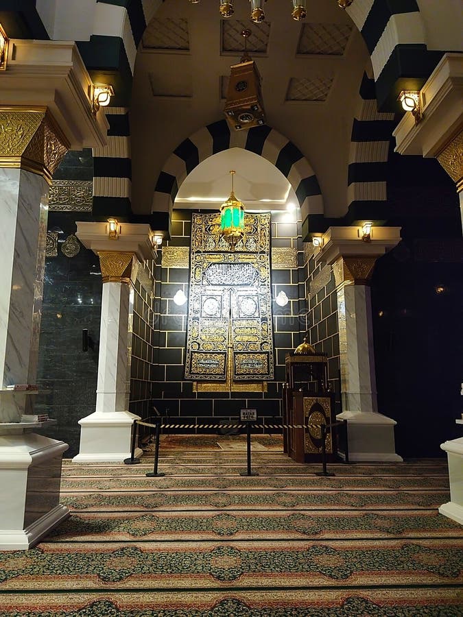 Night View of Interior Design Ar Rahman Mosque Stock Photo - Image of ...