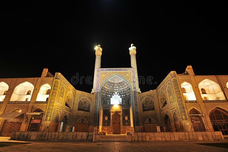 Jameh Mosque of Isfahan in Iran Stock Photo - Image of decoration ...