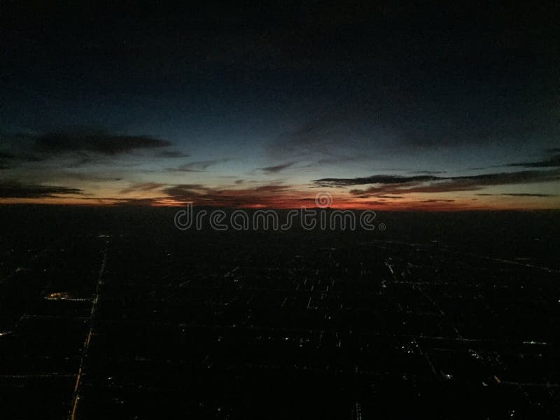 Night view from the flight stock photo. Image of wingtip - 168078392