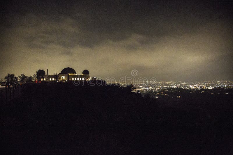 Night View of Los Angeles from Griffith Observatory Editorial Stock ...