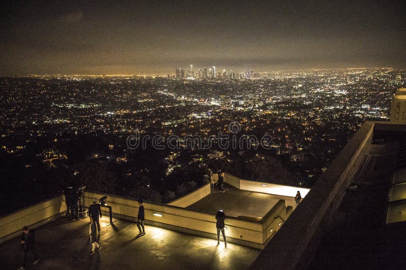 Night View of Los Angeles from Griffith Observatory Editorial Photo ...