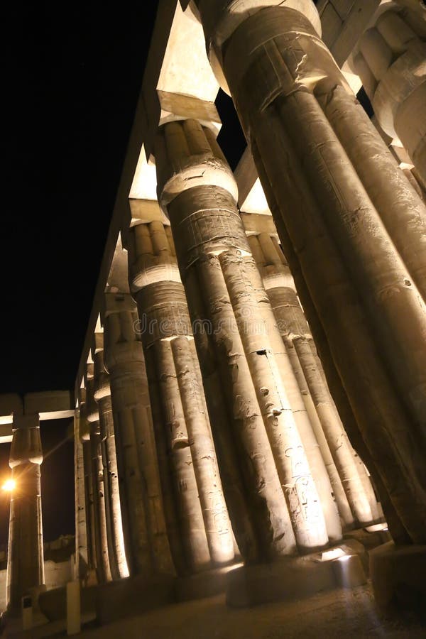 Night View Temple of Luxor - Egypt Editorial Image - Image of clothing ...