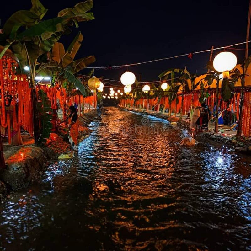 The Night View of Mal River at India Editorial Stock Photo - Image of ...