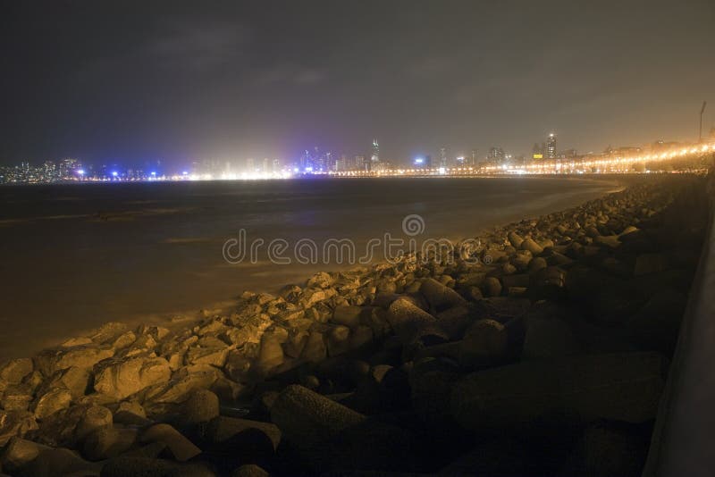 Marine Drive, Mumbai stock image. Image of scenic, mumbai - 12735805