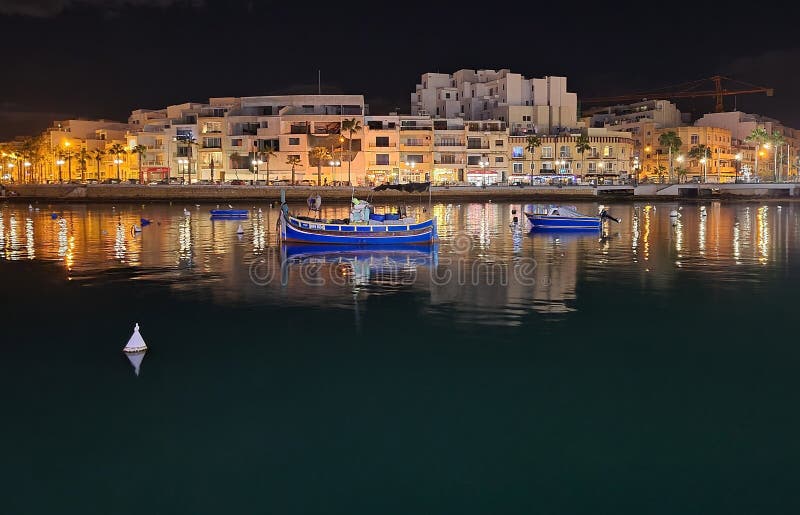 The Night View of Marsaskala Editorial Image - Image of marsaskala ...