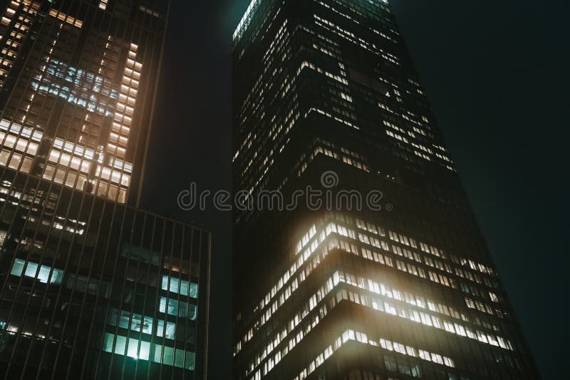 Night view of a metro city stock image. Image of late - 219934873