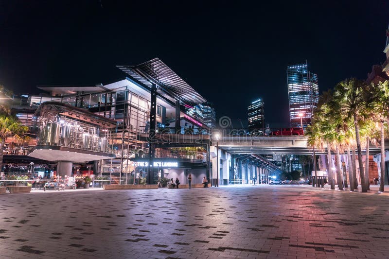 Night View of a Modern Building Editorial Stock Photo - Image of ...