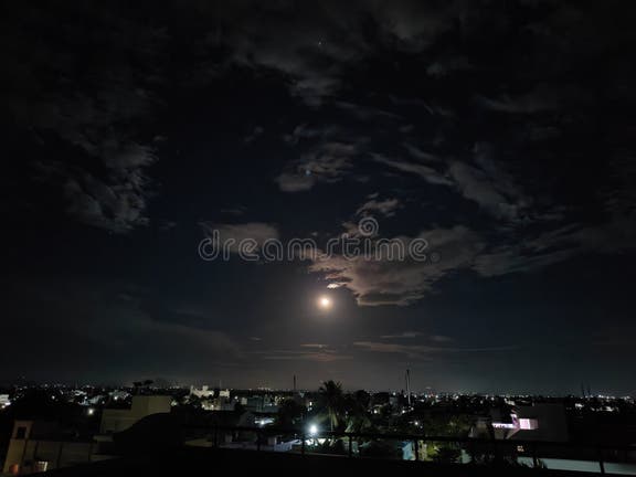 Night view moon stock photo. Image of capture, mobile - 292196010