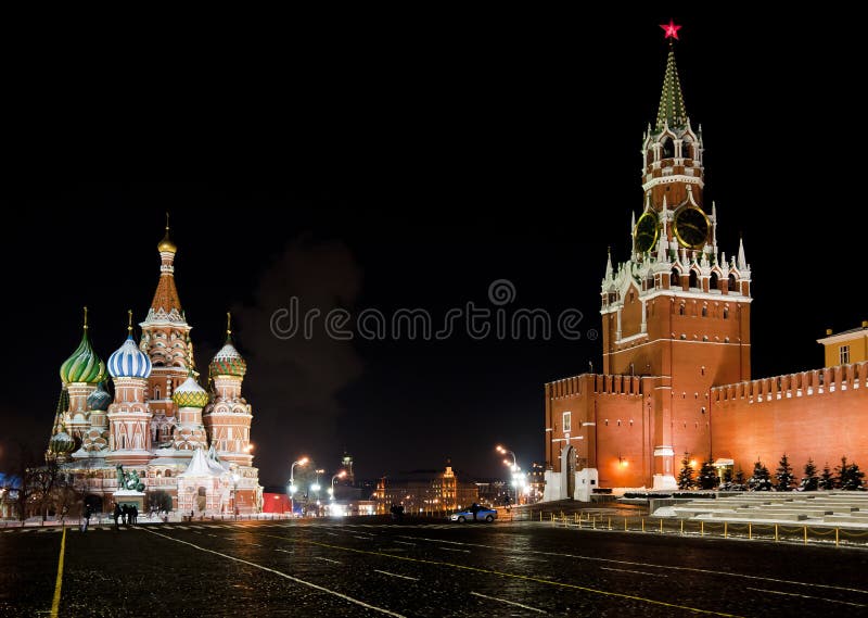 Moscow Red Square stock photo. Image of night, kremlin - 18228170
