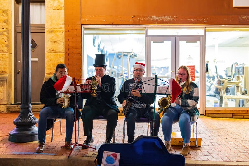 Night View of a Music Perfromance in the Famous Guthrie Victorian Walk ...