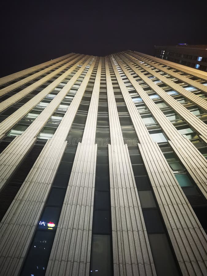 Night View of Office Building Stock Photo - Image of architecture ...