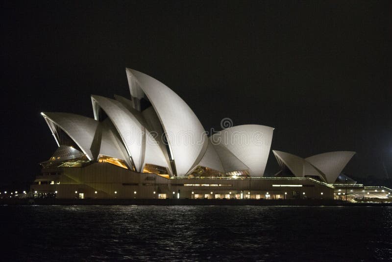 A Night View of the Opera House in Sydney Australia Editorial ...