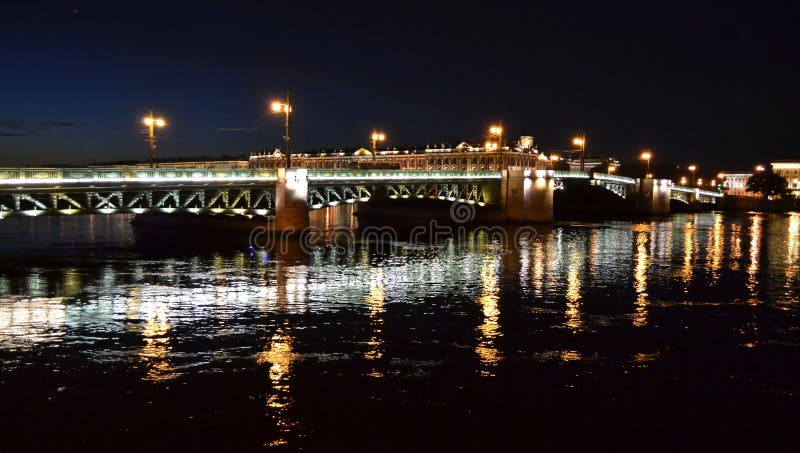 Night View of Palace Bridge Stock Photo - Image of open, city: 26445284