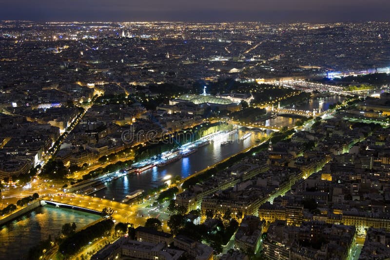 Night view from Paris stock image. Image of europe, sight - 72115951