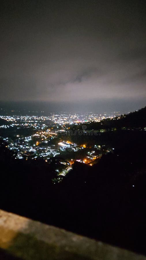 Night View in Payung Malang Stock Image - Image of malang, glass: 200651273