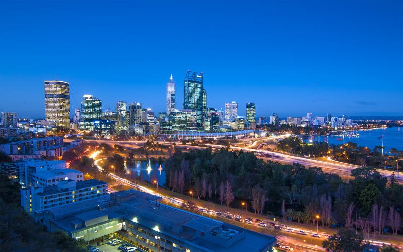 Perth skyline editorial stock photo. Image of western - 40789138