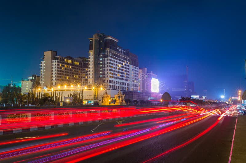 Night View in Phnom Penh,Cambodia Editorial Photography - Image of ...