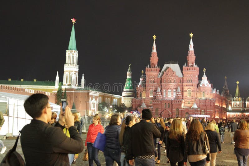 Night View of Red Square at Moscow Editorial Photo - Image of amazing ...