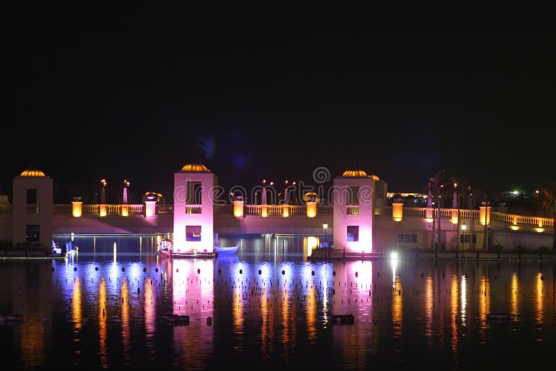 Night view in a resort stock image. Image of lights, landscape - 11237941