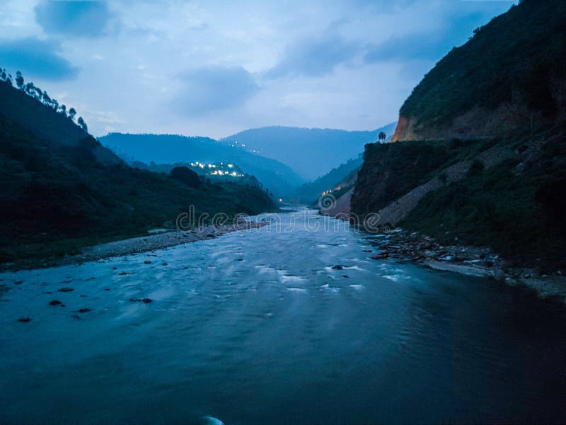 Night view of river stock photo. Image of night, view - 241411076