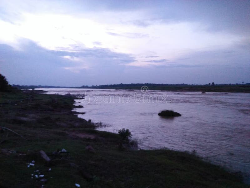The night view of river stock image. Image of view, night - 97493681