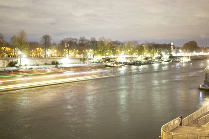 Night view of the river stock image. Image of view, buildings - 247760997