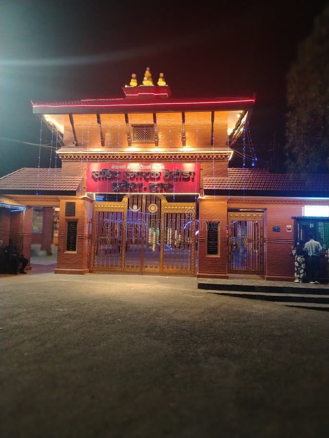 Night View of Shahid Smarak Hetauda Nepal Editorial Photography - Image ...