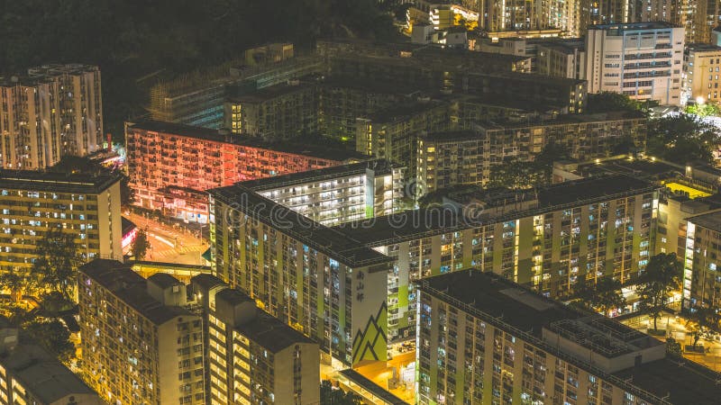 The Night View of Shek Kip Mei, Hong Kong Editorial Photography - Image ...