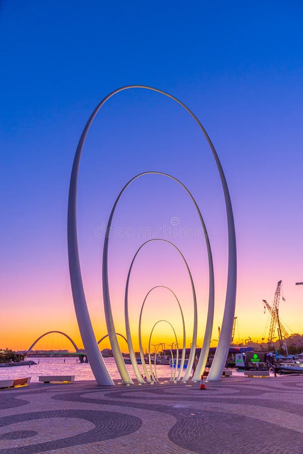 The Spanda Sculpture on Elizabeth Quay`s in Perth CBD and Surrounding ...